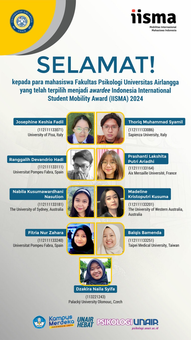 Selamat Kepada Awardee IISMA 2024 Fakultas Psikologi UNAIR – Fakultas Psikologi Universitas ...